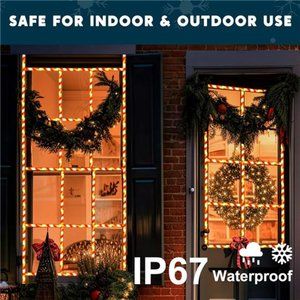 Holiday | 4ft Led Candy Cane Rope Lights Waterproof Outdoor 360 Led ...
